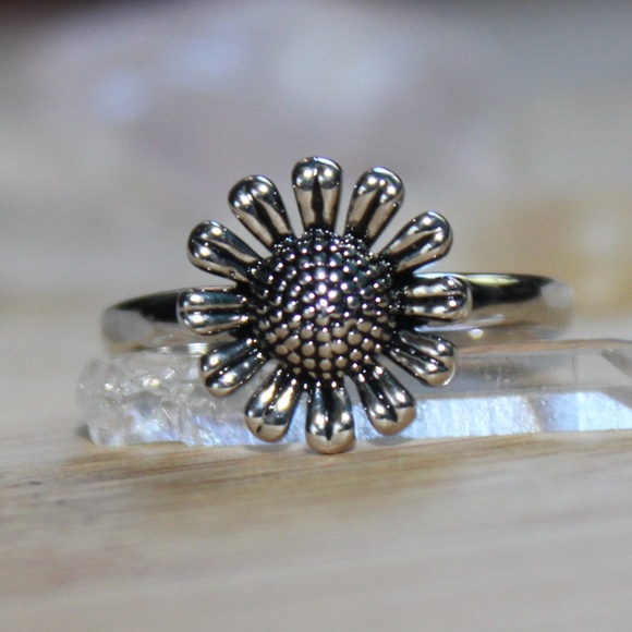 Jewelry | Sterling Silver Sunflower Ring Buy 2 Get 1 Free | Poshmark